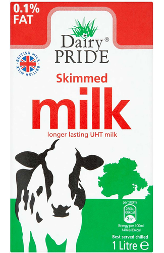 Dairy Pride Skimmed UHT Milk - 1l Carton | Thompsons Food Service Dairy Pride Skimmed UHT Milk - 1l Carton | Thompsons Food Service